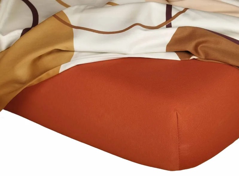 Dadka Jersey prostěradlo cihlová 60x120x10 cm
