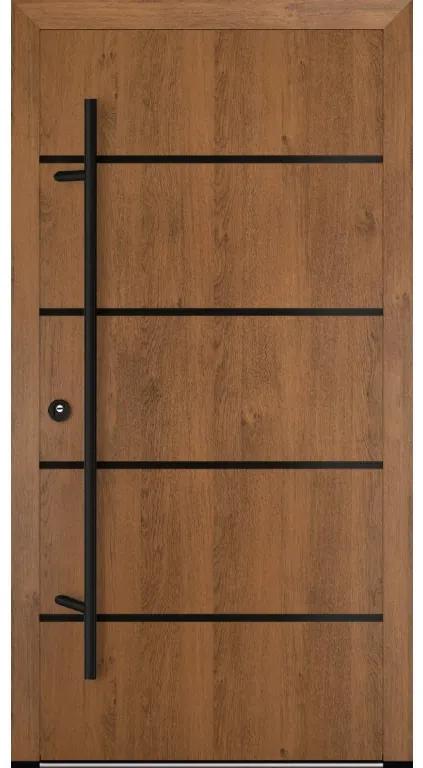 FM Turen - Feldmann & Mayer Vchodové dveře s ocelovým opláštěním FM Turen model DS32 blackline Orientace dveří: Levé, otevírání dovnitř, Dekor: Winchester, Standardní rozměr dveří včetně rámu: 100 cm x 210 cm - vnější rozměr rámu