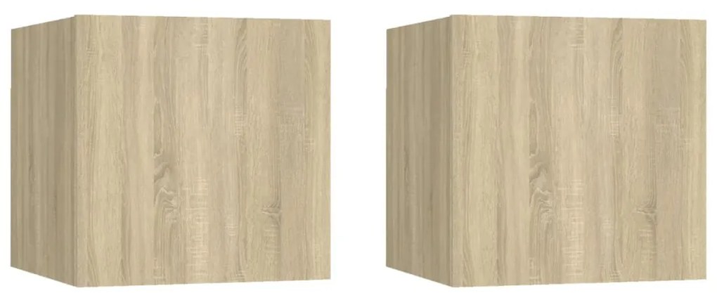Noční stolky 2 ks dub sonoma 30,5 x 30 x 30 cm kompozitní dřevo 3079716