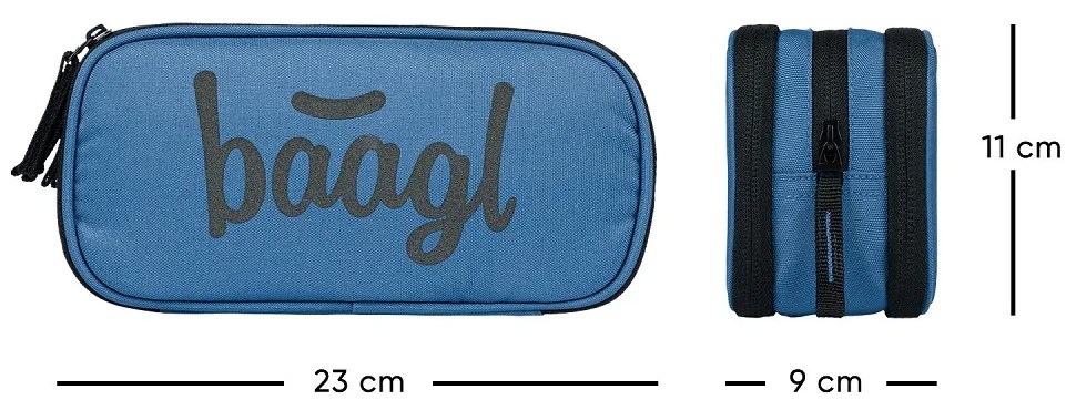 BAAGL Studentský penál etue Ocean Blue