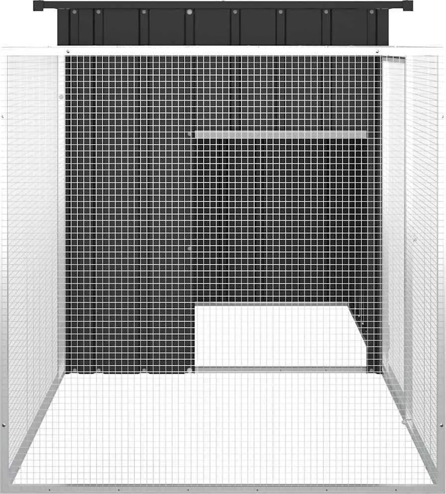 vidaXL Klec pro kuřata 200 x 91 x 100 cm pozinkovaná ocel [171546] Barva: Šedá