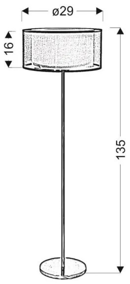 Stojací lampa SOLO 3xE14/40W/230V šedá/lesklý chrom