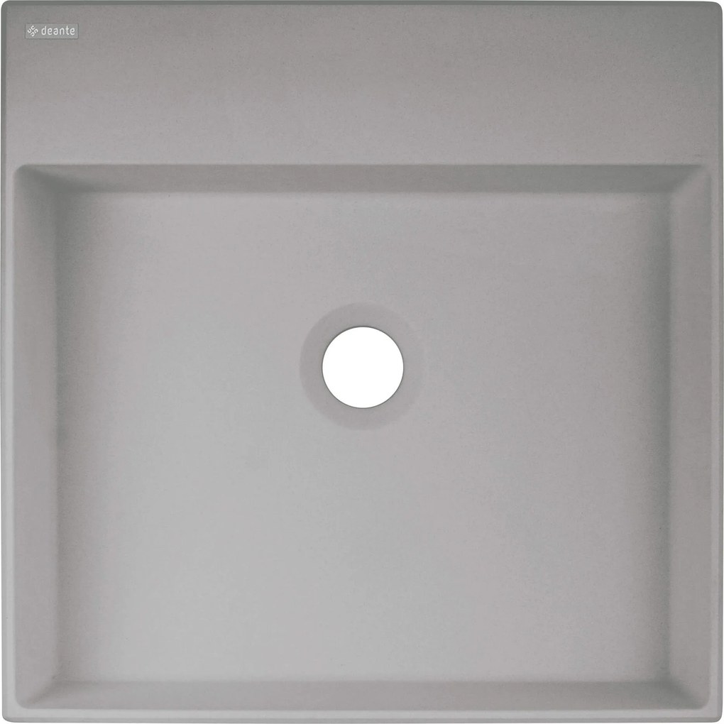 Deante Correo, granitové umyvadlo na desku 400x400x100 mm, šedá metalíza, DEA-CQR_SU4S