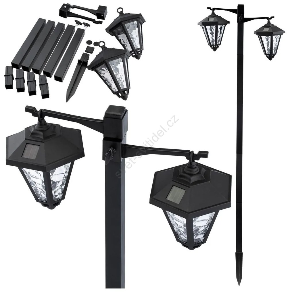 Polux LED Solární lampa EVERA 2xLED/1,2V IP44 SA1561