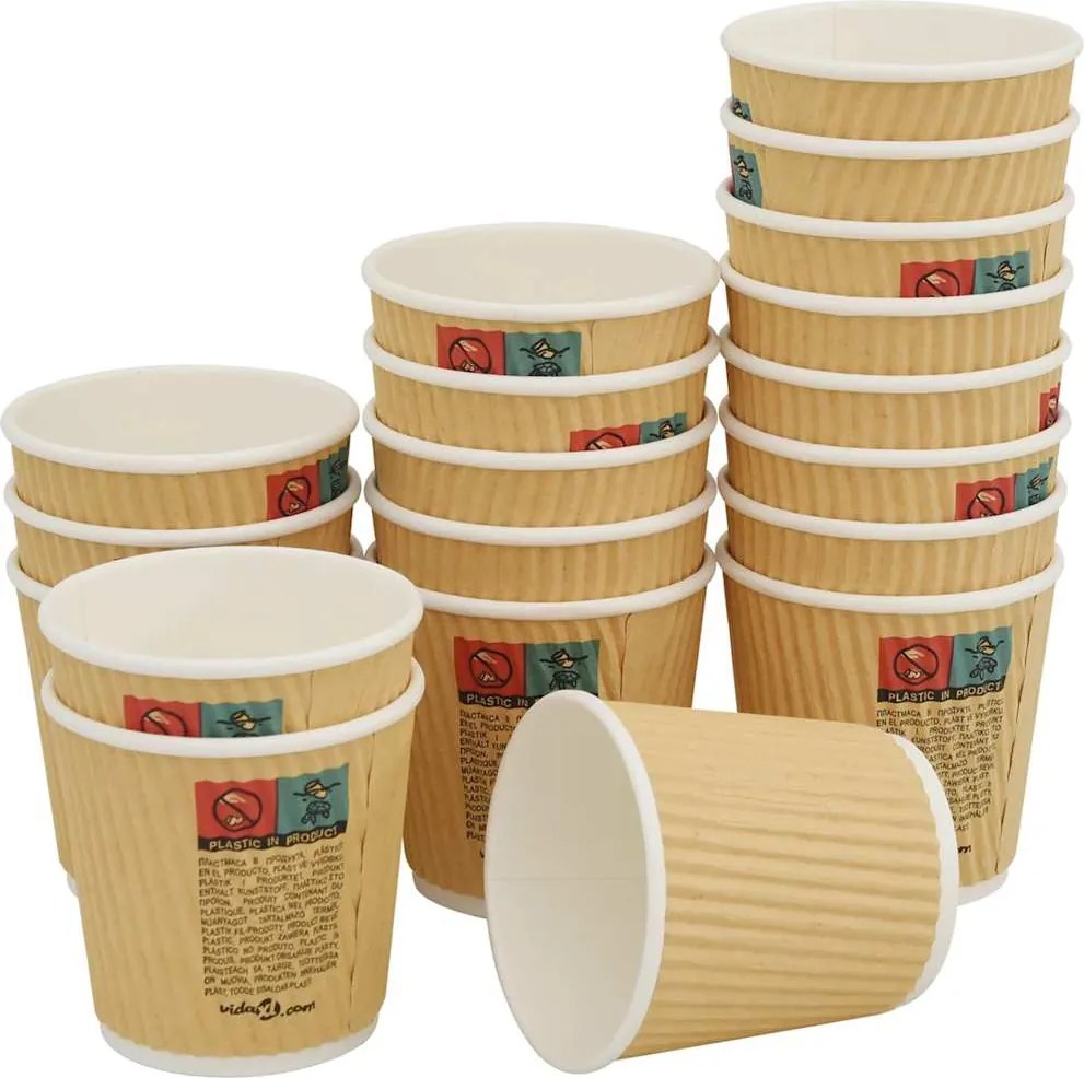 Papírové kelímky na kávu s víčky 1000 pcs 4oz 100ml 3325223