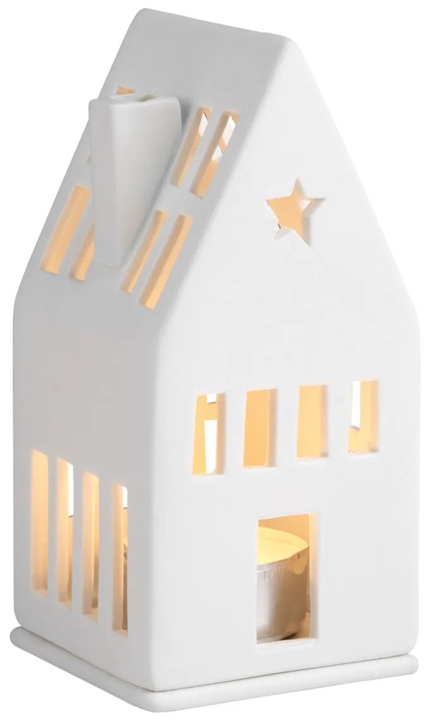 Räder Bílý porcelánový svícen DOMEČEK DREAMHOUSE