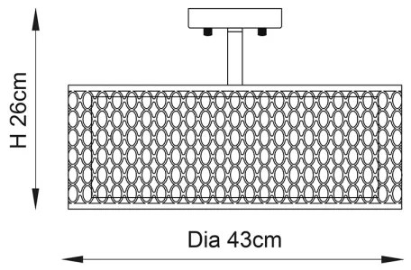 Endon 81966 - Přisazený lustr CORDERO 3xE27/10W/230V matný chrom