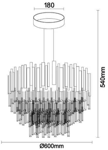 Brilagi - Přisazený lustr PLAZA 9xE14/40W/230V pr. 60 cm
