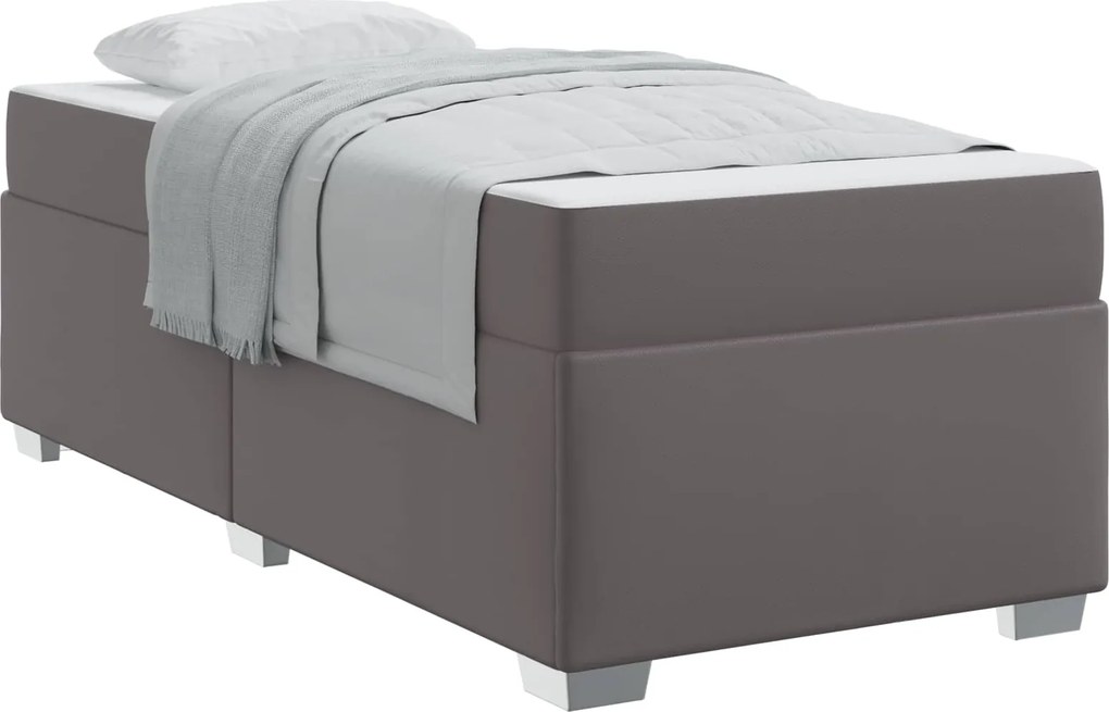 Rám postele Šedá 100 x 200 cm PVC 3399228
