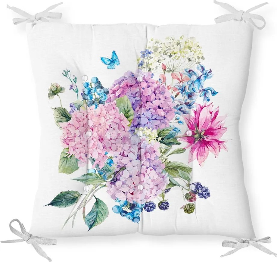 Podsedák s příměsí bavlny Minimalist Cushion Covers Bouquet, 40 x 40 cm