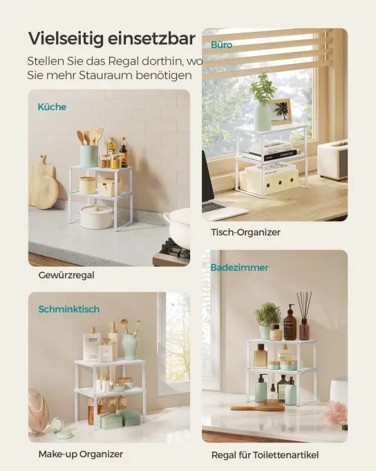 Set 4 kuchyňských polic KCS027W01
