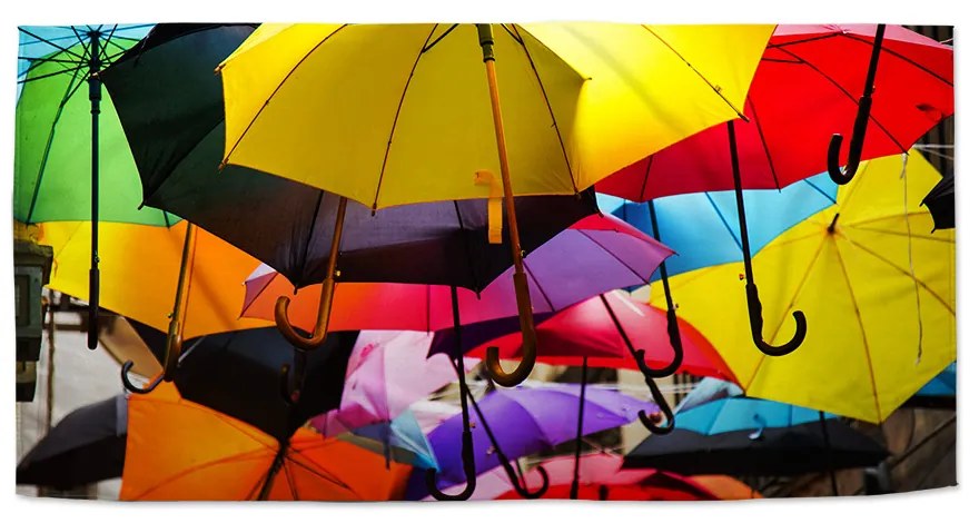 Ručník SABLO - Deštníky 70x140 cm