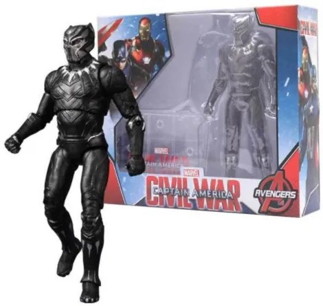 Figurky hrdinů Marvel s vlastním držákem nebo otočným podstavcem Varianta: Black Panther, Civil War + pevný podstavec