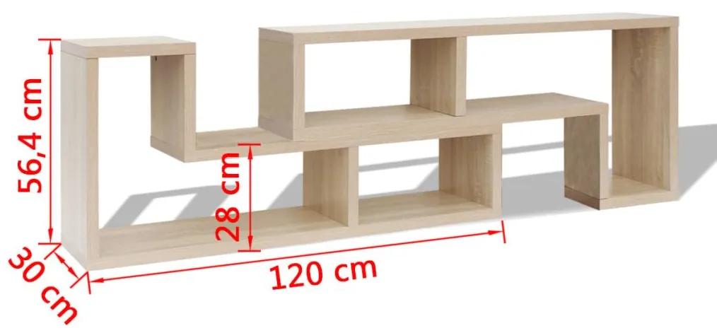 TV stolek ve tvaru dvojitého L | dub