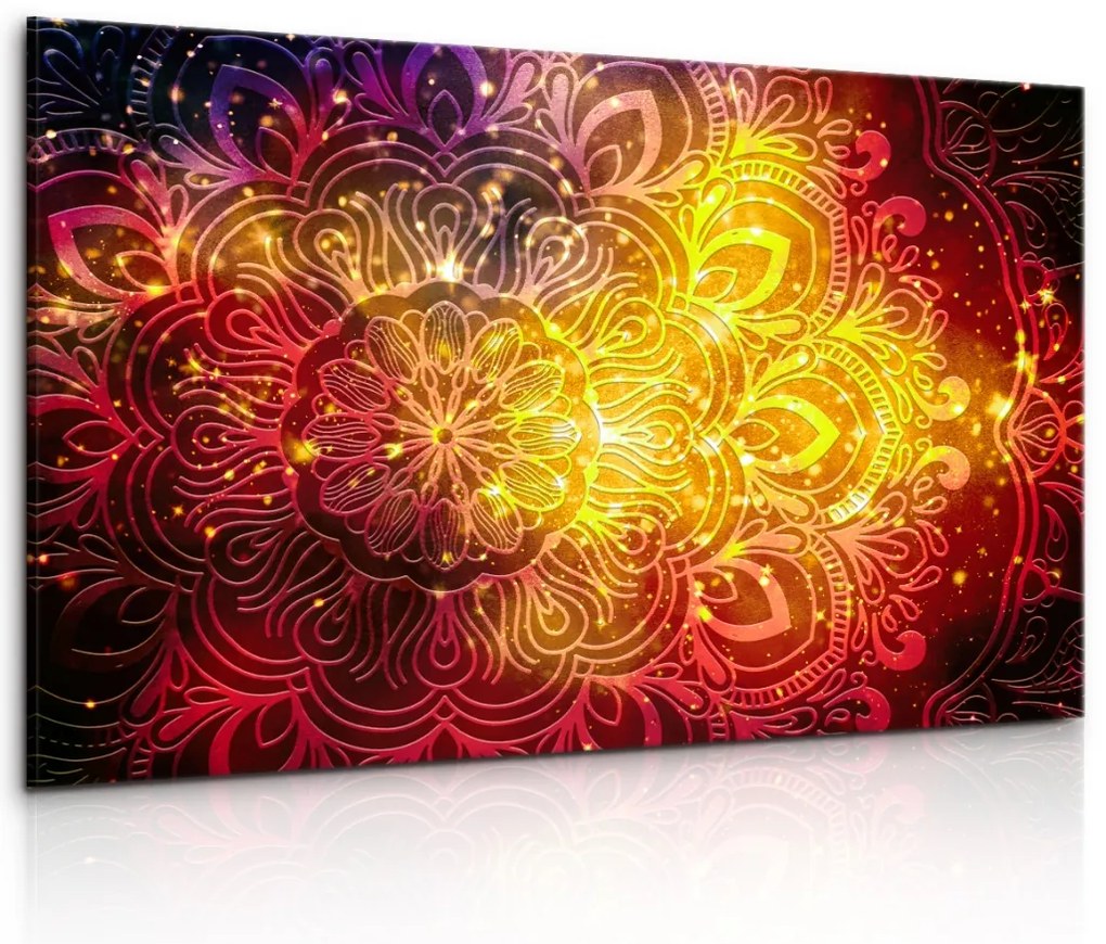 Malvis ® Obraz Zářící vesmírná mandala Velikost: 120x80 cm