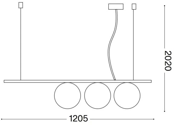 Ideal Lux - LED Lustr na lanku PERLINE 3xG9/3W/230V zlatá