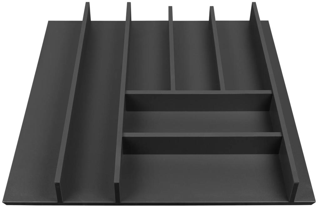 Příborník Elletipi Wood Line pro zásuvky 60 cm, černý buk,PLA O50060 BLT18