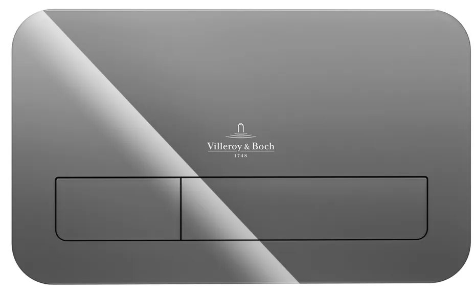 Villeroy & Boch Villeroy Boch ViConnect: M200 ovládací tlačítko k WC, Glass Glossy Grey, 922400RA