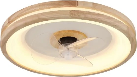 Globo 03650 - LED Stropní svítidlo s ventilátorem GATIAN LED/30W/230V hnědá + DO