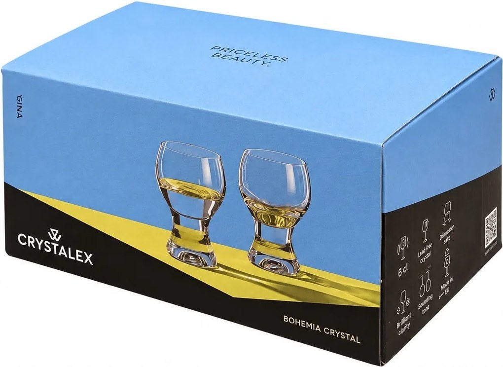 Crystalex sklenice na destiláty Gina 60 ml 6 ks