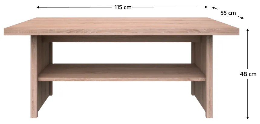 Kondela Konferenční stolek 115, dub sonoma, TOPTY TYP 26