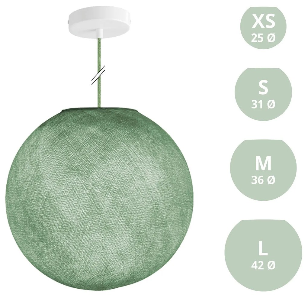 creative cables Závěsná lampa se stínidlem koule z PE vlákna, polyester Barva: Petrolejová, Průměr: M - Ø 35 Cm