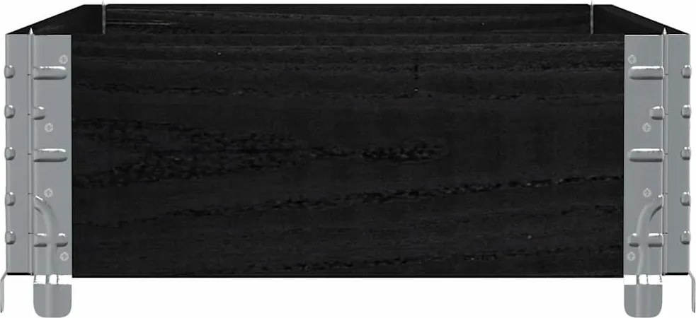 Zahradní truhlík černý 100 x 50 cm masivní borové dřevo 3295388