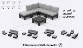Keter ELEMENTS SIGNATURE zahradní plastový set - walnut