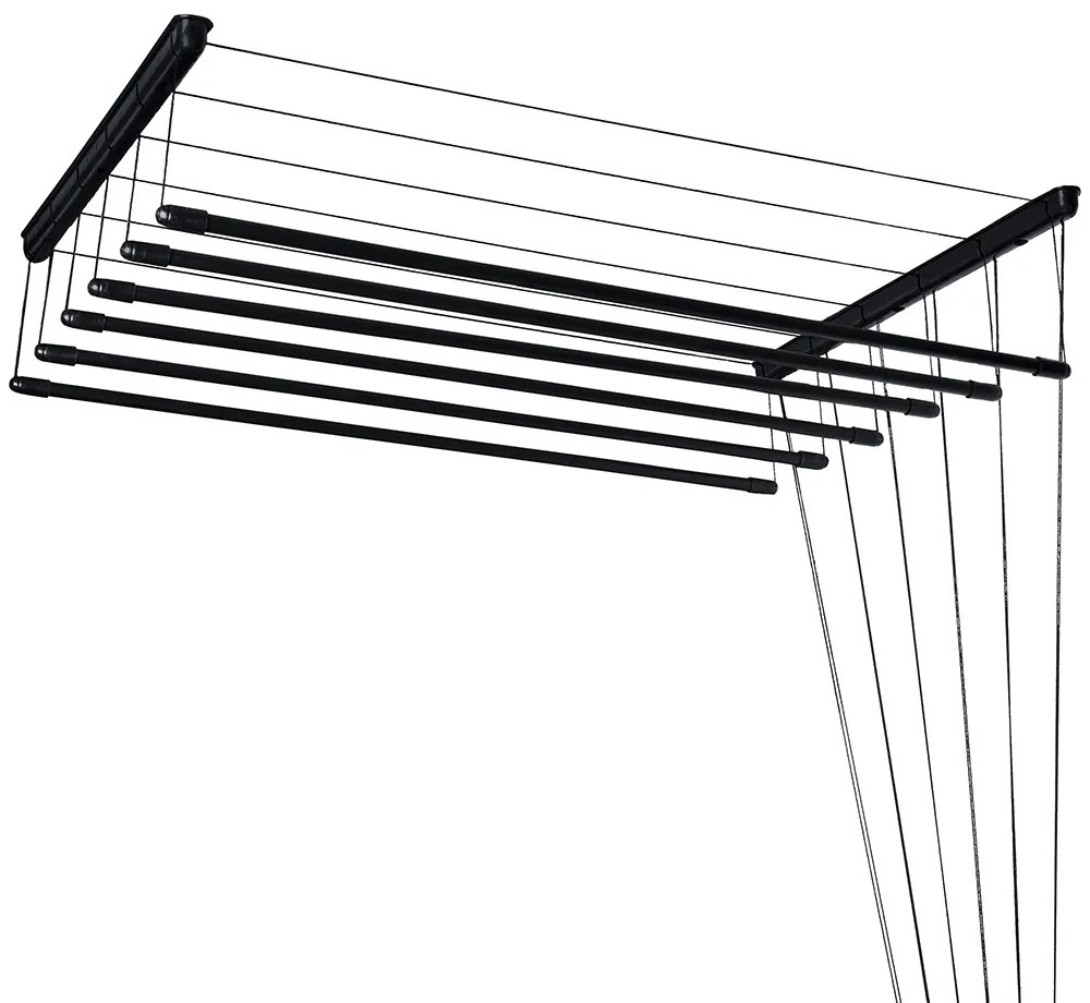 JAKS Stropní sušák na prádlo 6 tyčový černá Délka: 150 cm