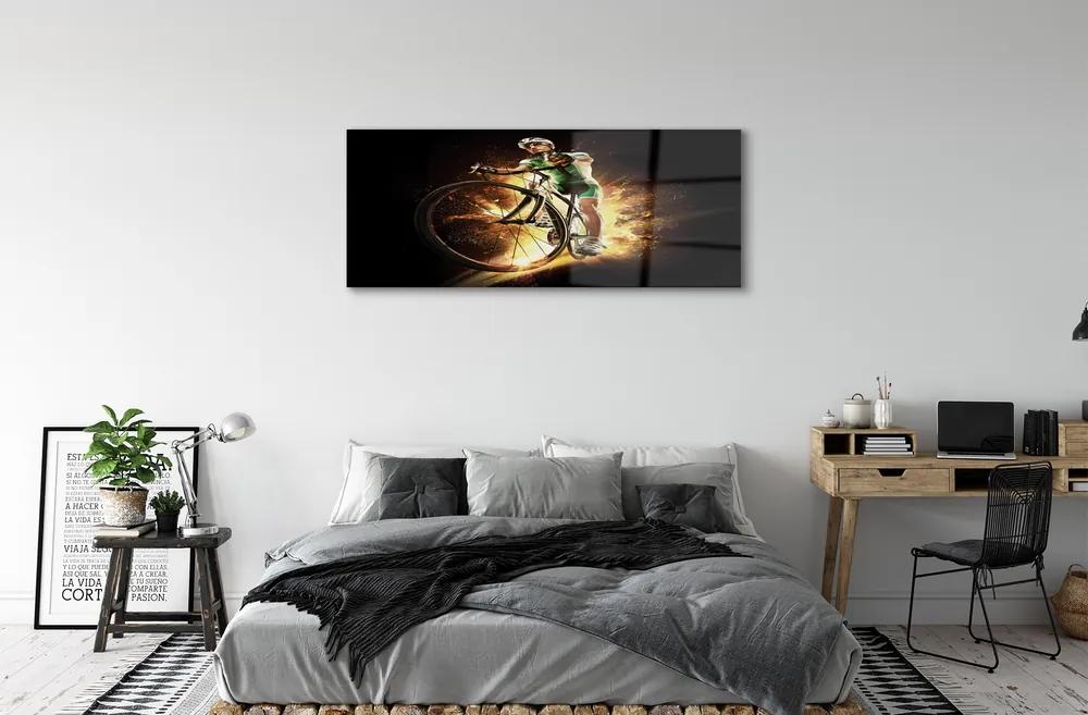 akrylový obraz Kolo černé pozadí 120x60 cm