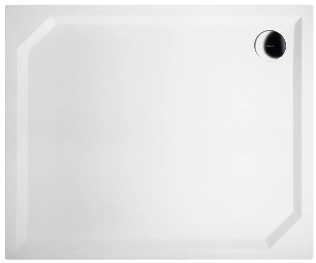 SARA sprchová vanička z litého mramoru, obdélník 90x75x3,5 cm, hladká