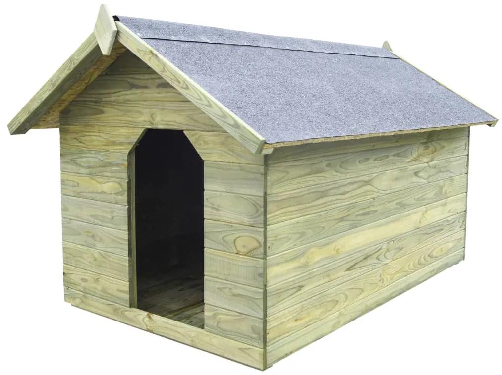 45152 vidaXL Zahradní psí bouda s otevírací střechou impregnovaná borovice