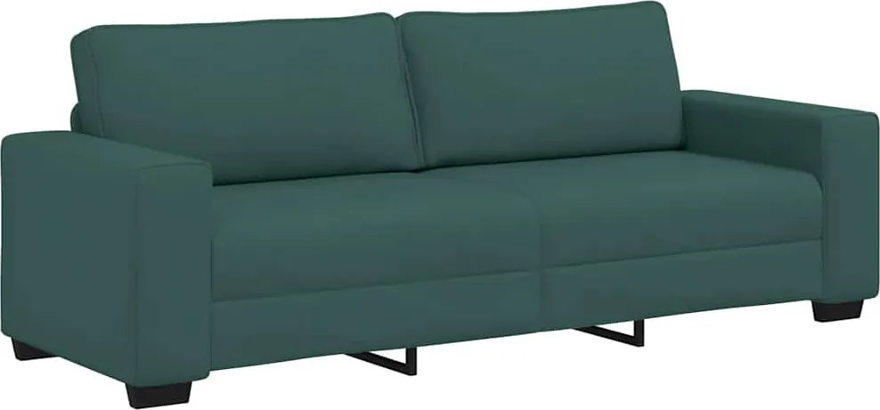 3dílná sedací souprava s poduškami tmavě zelená textil 3324654
