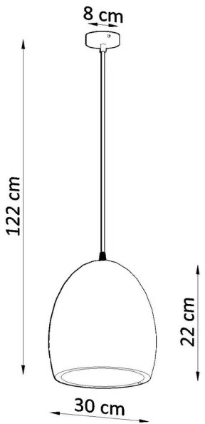 Sollux SL.0848 - Lustr na lanku FLAWIUSZ 1xE27/60W/230V
