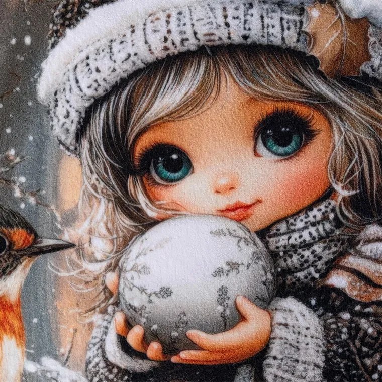 Sada 3 ks povlaků na polštářky WINTER GIRLS 45 x 45 cm