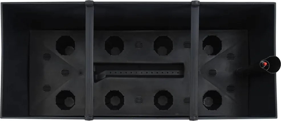 Vyvýšený záhon antracitový 60 x 25 x 46 cm PP ratan 152208