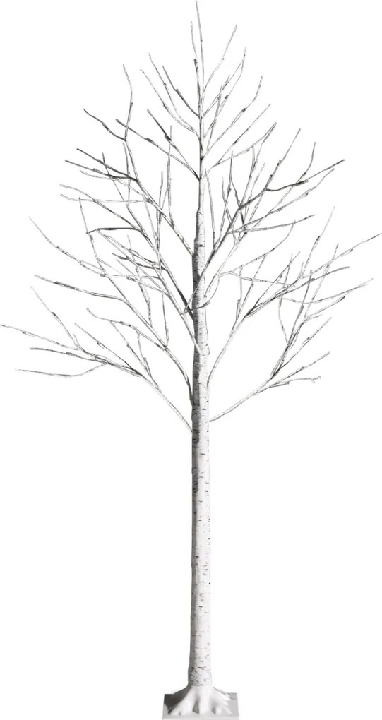 Costway 180cm umělá bříza se 48 teplými bílými LED světly
