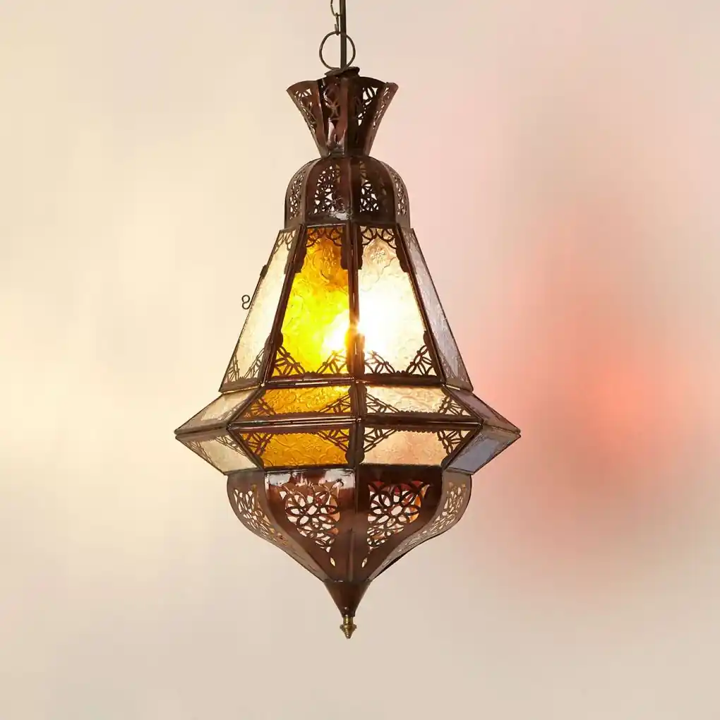 Marocká závěsná lampa Houta barevná | BIANO