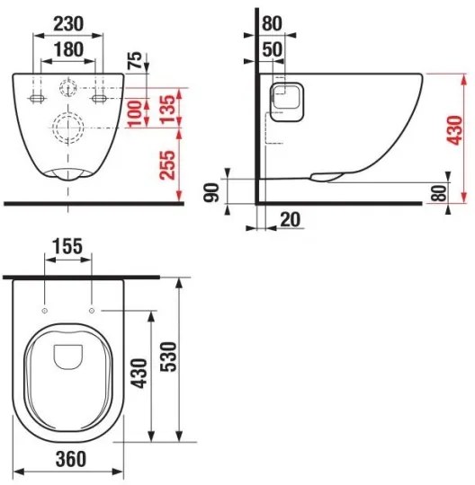 JIKA H8207160000001 - Závěsné WC MIO keramika/bílá