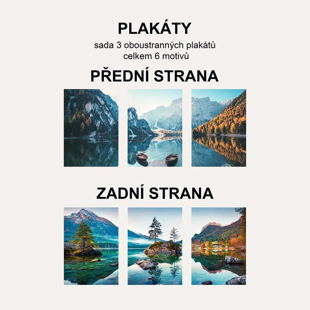 Sada oboustranných plakátů Hory | 3 x A3 | DP3351467