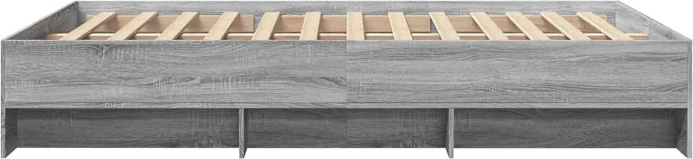 Rám postele šedý sonoma 140 x 190 cm kompozitní dřevo 3295686