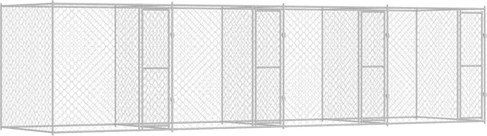 Klec pro psa Stříbrná 800 x 200 x 200 cm Pozinkovaná ocel 3368308
