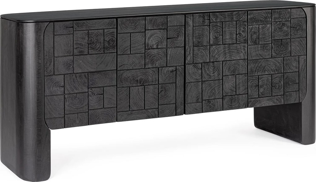 BIZZOTTO Komoda SINNAR černá 185x80 cm 8051836840720