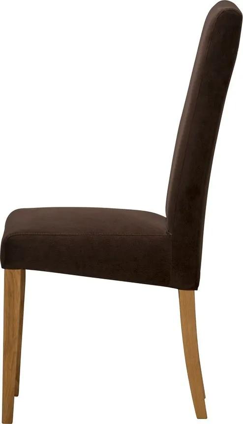 Casarredo - Komfort nábytek Dřevěná jídelní židle LUCERA, Carabu výběr barev, (2ks) | barva: szy-dub-zlatý,potah: carabu 92