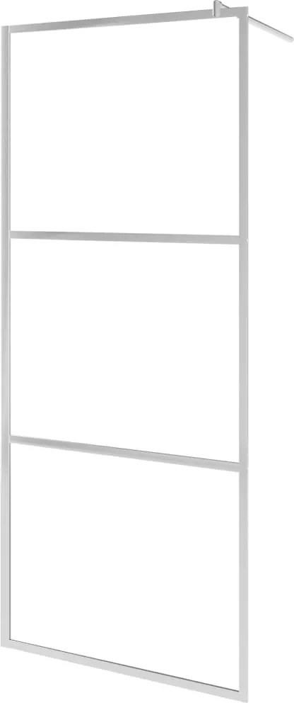 Zástěna do průchozí sprchy s policí chrom 80x195 cm ESG/hliník 3185492