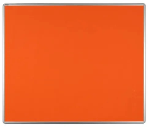 Textilní nástěnka ekoTAB v hliníkovém rámu, 1200 x 900 mm, oranžová