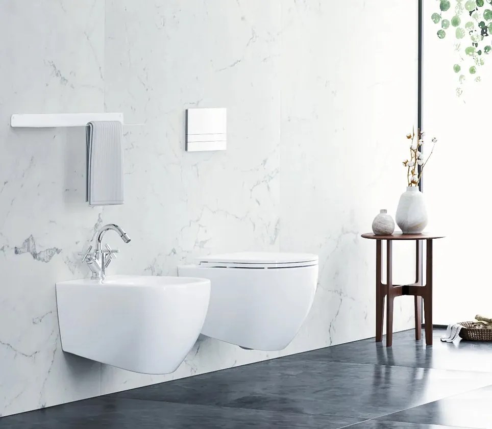 Isvea Sapho, INFINITY bidet závěsný 36,5x53cm, bílá, 10NF41001