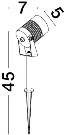 Venkovní LED lampa Stake 45 černé