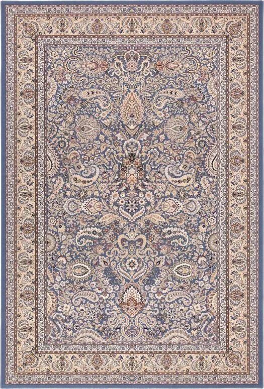 Kusový koberec vlněný Osta Diamond 72201 901 Klasický modrý krémový Rozměr: 160x230 cm
