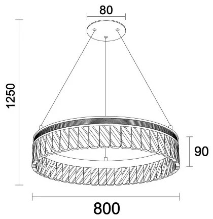 LED Stmívatelný křišťálový lustr na lanku THALIA LED/55W/230V 3000-6000K + DO